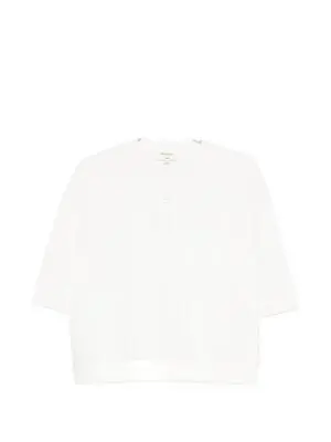 MAISON123 Laurena Henley Top - Neutrals