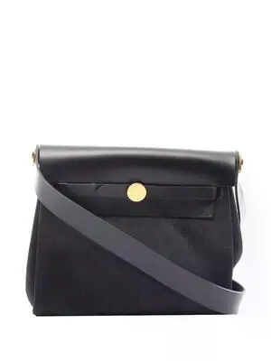 Hermès Military Toile And Vache Hunter Herbag Zip 20 Crossbody Bag - Black
