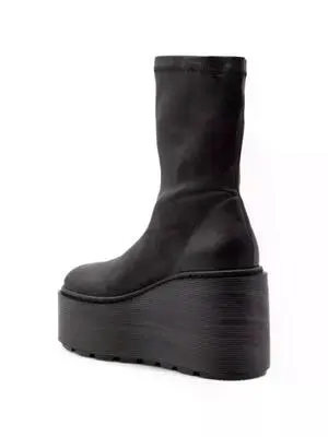 VIC MATIE Platform Leather Ankle Boots
