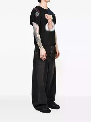 PROTOCOL INDEX Oversized-fit Washed Jeans - Black
