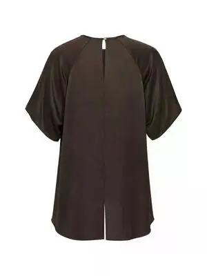 LEE MATHEWS Stella Satin-finish Raglan-sleeve Top