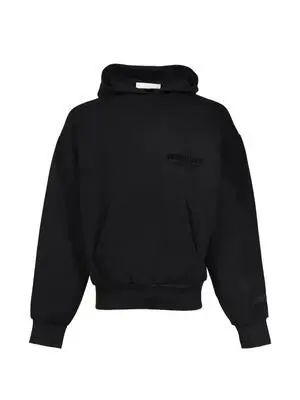 ESSENTIALS Logo-print Hoodie - Black