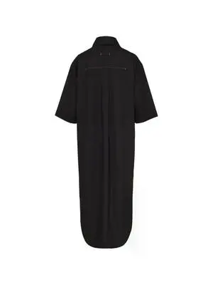 LEE MATHEWS Contrast-stitch Midi Shirt Dress