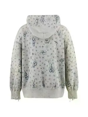 SAINT MXXXXXX Dr. Woo Tattoo-print Hoodie - Grey