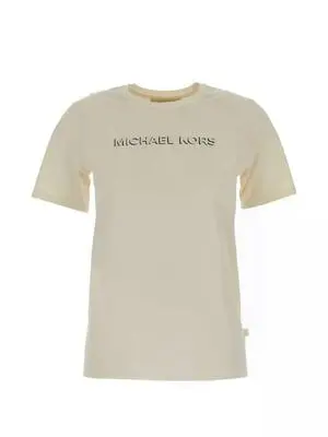 Michael Kors Shadow-embossed Logo T-shirt - Neutrals