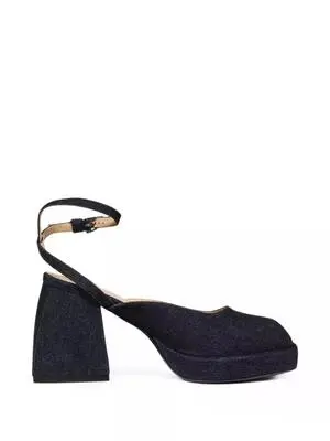 NODALETO Bulla Denim Platform Pumps