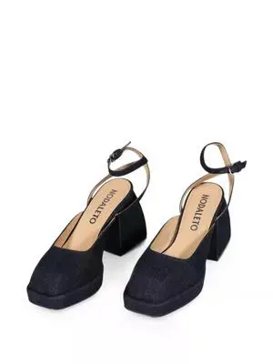 NODALETO Bulla Denim Platform Pumps