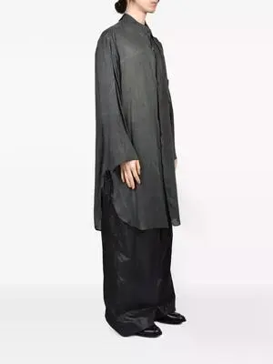 Yohji Yamamoto Asymmetric-collar Long Shirt