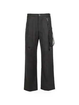 SONG FOR THE MUTE Pinstripe Pleated Trousers