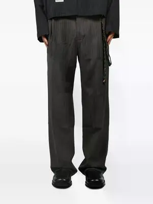 SONG FOR THE MUTE Pinstripe Pleated Trousers