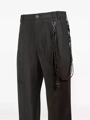 SONG FOR THE MUTE Pinstripe Pleated Trousers