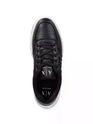 Armani Exchange Logo-patch Pebbled Sneakers