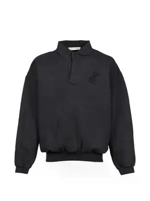 ESSENTIALS Logo-embroidered Cotton Sweatshirt - Black