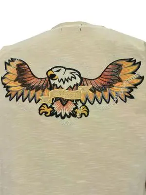 BREATH Eagle-patch V-neck T-shirt