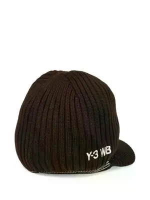 WALES BONNER Ribbed-knit Peaked-brim Beanie Hat