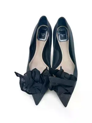 Dior Rose-embellished Pointed Ballet Flats