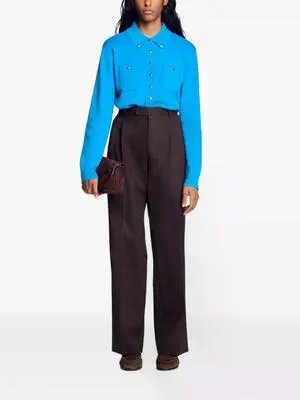 Sandro Pinstriped Straight-leg Trousers
