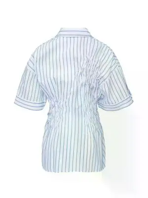 ENFOLD Striped Shirred Shirt