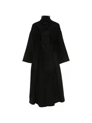 Emporio Armani Ruched-waist High-neck Coat