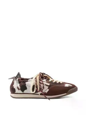 PURAAI Panther Cow-print Sneakers - Brown
