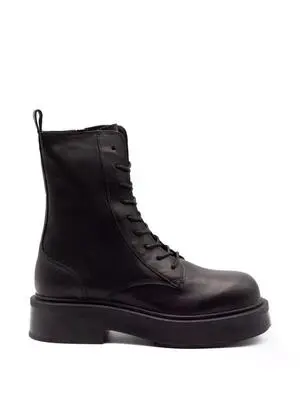 VIC MATIE Lace-up Platform Boots - Black