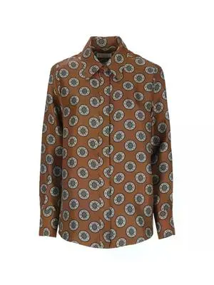 Alberto Biani Spherical-print Shirt - Brown