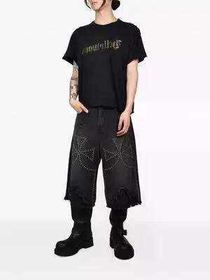 CRAZY CLOWN L.A. Distressed Graphic-print T-shirt