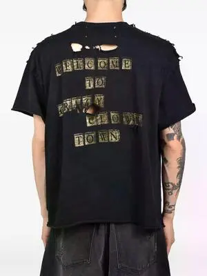 CRAZY CLOWN L.A. Distressed Graphic-print T-shirt