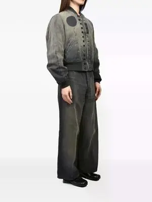 MASU Faded Wide-leg Jeans