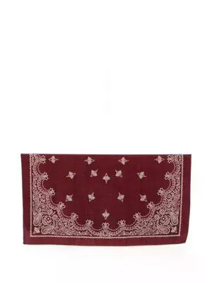 Destin Paisley-print Wool Scarf - Red