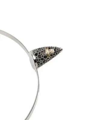 VIVIENNE WESTWOOD Crystal-embellished Orb-plaque Headband - Silver