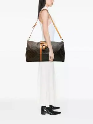 LOUIS VUITTON Monogram Keepall Bandouliere 55 Travel Bag