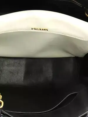 Prada Bibliotheque Saffiano With City Calf Medium Tote Bag