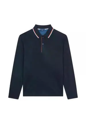 Paul & Shark Striped-trim Long-sleeved Polo Shirt