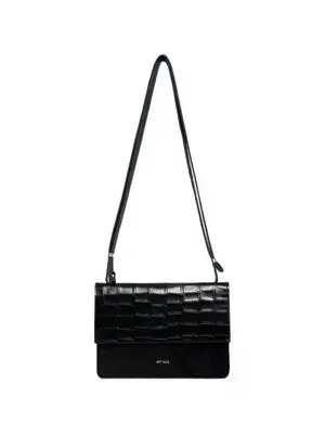 ANN KURZ Crocodile-effect Leather Shoulder Bag