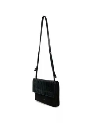 ANN KURZ Crocodile-effect Leather Shoulder Bag