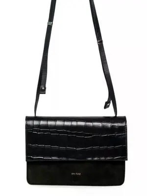 ANN KURZ Crocodile-effect Leather Shoulder Bag