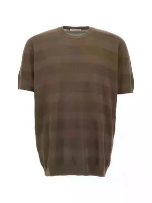 KANGRA Striped Short-sleeve T-shirt - Brown