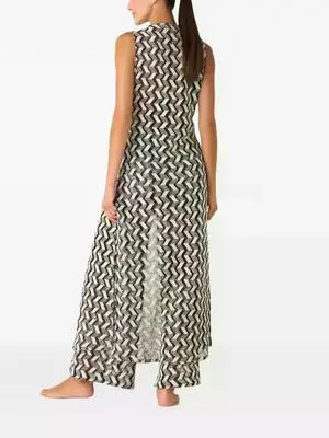 PALMACEA Zigzag-print Wide-leg Trousers