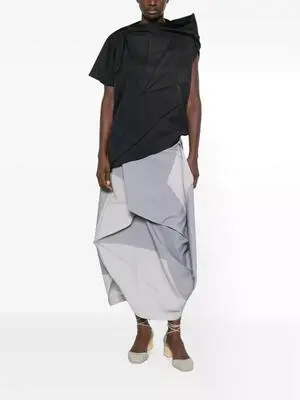 Issey Miyake Panelled Geometric-pleat Maxi Skirt