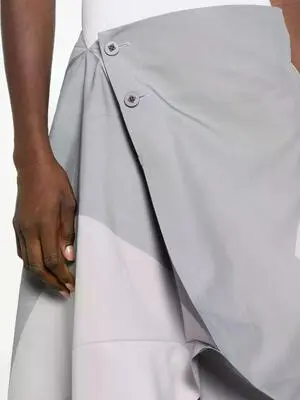Issey Miyake Panelled Geometric-pleat Maxi Skirt