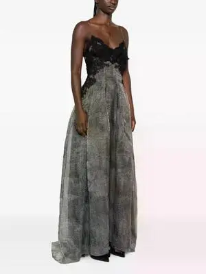 Ermanno Scervino Lace-trimmed Maxi Dress
