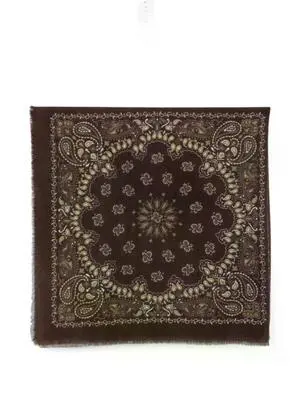 SGOMBERO CANTINE Paisley-print Frayed Scarf