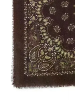 SGOMBERO CANTINE Paisley-print Frayed Scarf
