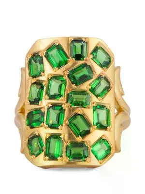 SYLVA & CIE Ten Table Tsavorite Ring - Gold