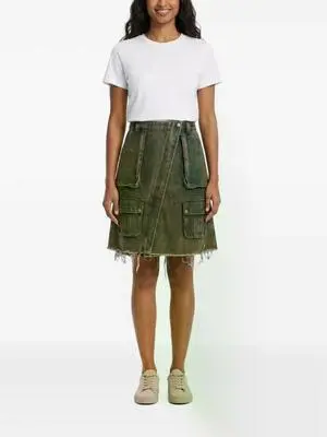 Andersson Bell Cargo-pocket Wrap Mini Skirt - Green