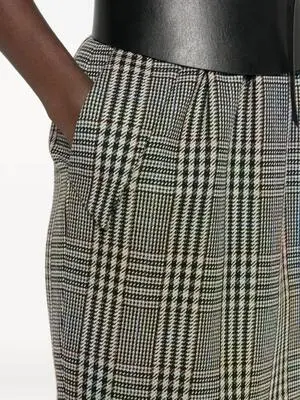 Stella McCartney Prince Of Wales Check Wool Midi Skirt - Grey