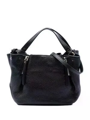 Burberry 2000-2017 Small Leather And House Check Canvas Maidstone Satchel - Black