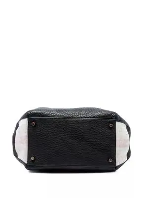 Burberry 2000-2017 Small Leather And House Check Canvas Maidstone Satchel