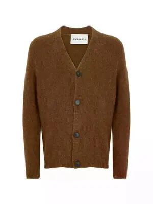 AMARANTO Button-up Wool Cardigan